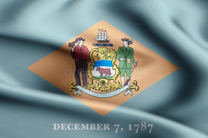Ejemplo De La Bandera De Delaware Stock de ilustración - Ilustración de ...