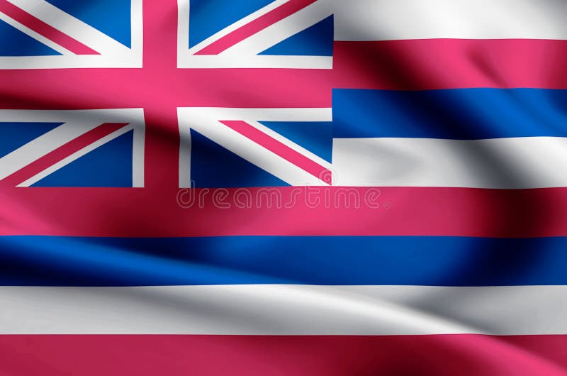 Ejemplo De La Bandera De Hawaii Stock de ilustración - Ilustración de ...