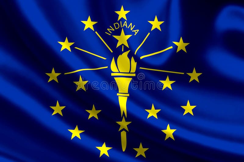 Ejemplo De La Bandera De Indiana Stock de ilustración - Ilustración de ...