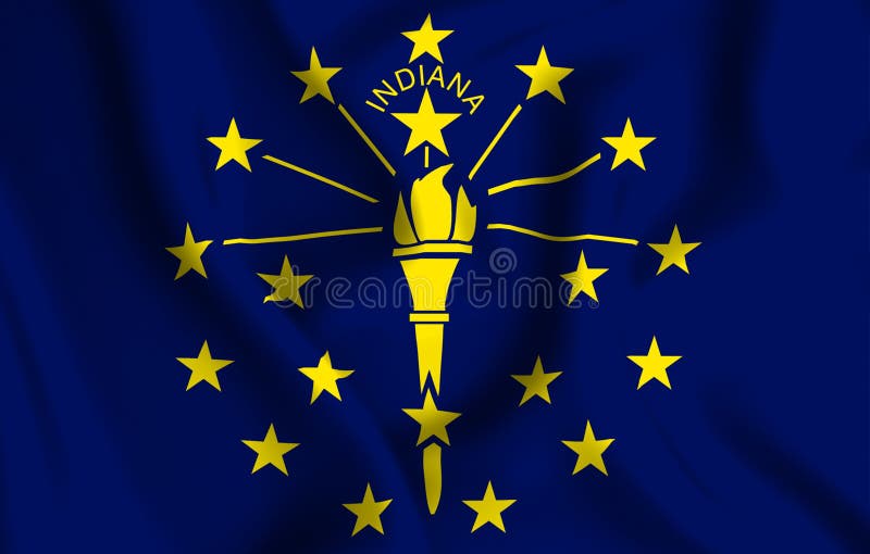 Ejemplo De La Bandera De Indiana Stock de ilustración - Ilustración de ...