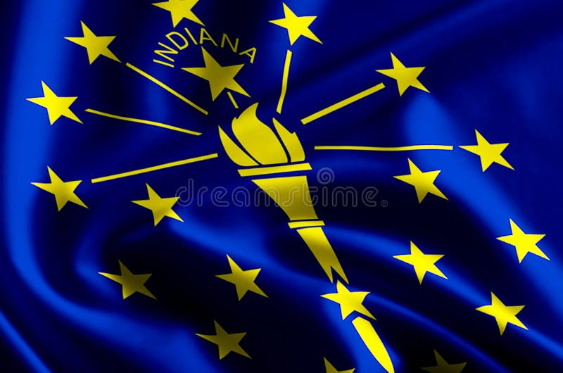 Ejemplo De La Bandera De Indiana Stock de ilustración - Ilustración de ...