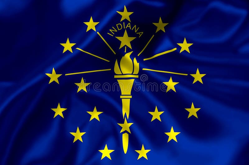 Ejemplo De La Bandera De Indiana Stock de ilustración - Ilustración de ...