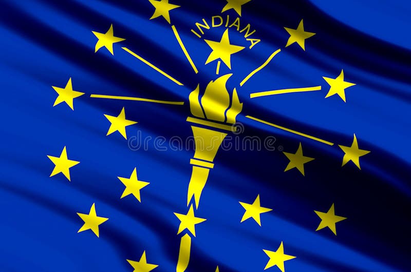 Ejemplo De La Bandera De Indiana Stock de ilustración - Ilustración de ...