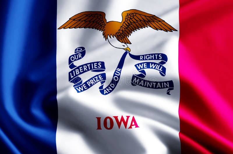 Ejemplo De La Bandera De Iowa Stock de ilustración - Ilustración de ...