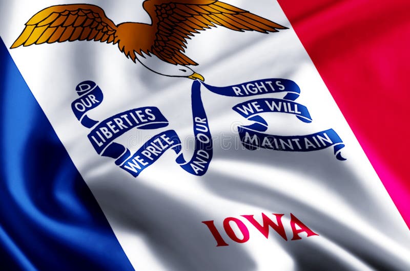 Ejemplo De La Bandera De Iowa Stock de ilustración - Ilustración de ...