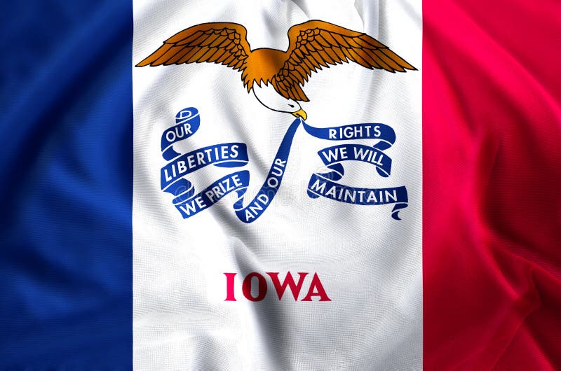 Ejemplo De La Bandera De Iowa Stock de ilustración - Ilustración de ...
