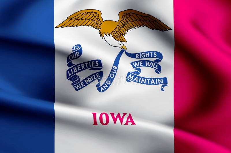 Ejemplo De La Bandera De Iowa Stock de ilustración - Ilustración de ...