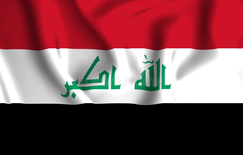 Ejemplo De La Bandera De Iraq Stock de ilustración - Ilustración de ...