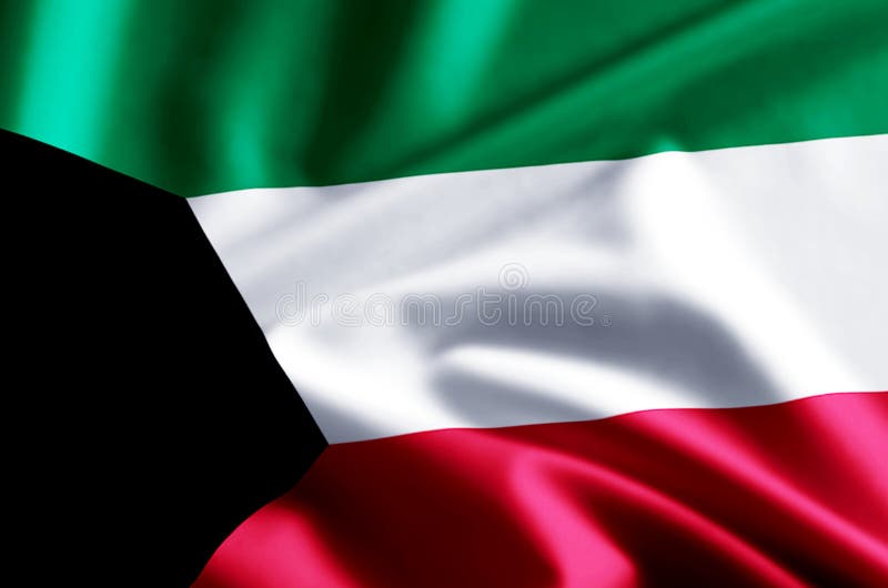 Ejemplo De La Bandera De Kuwait Stock de ilustración - Ilustración de ...