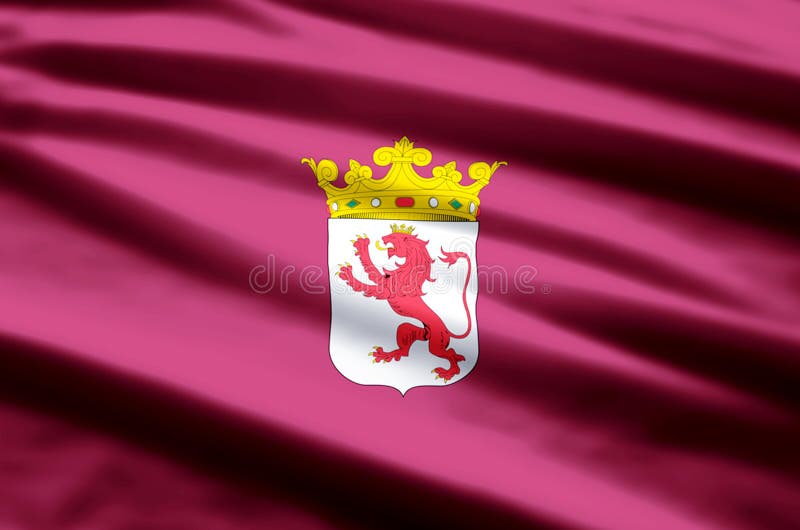 Ejemplo De La Bandera De León Stock de ilustración - Ilustración de ...