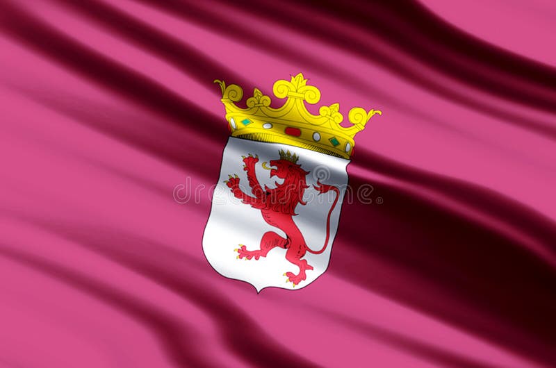 Ejemplo De La Bandera De León Stock de ilustración - Ilustración de ...