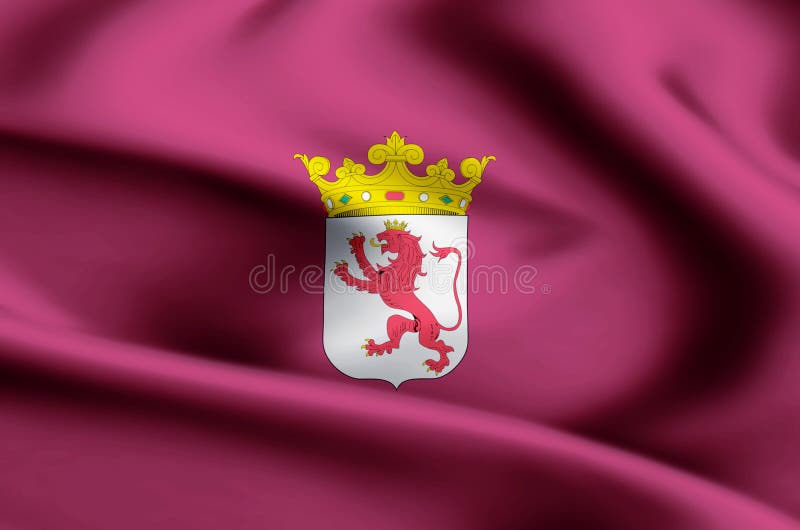 Ejemplo De La Bandera De León Stock de ilustración - Ilustración de ...