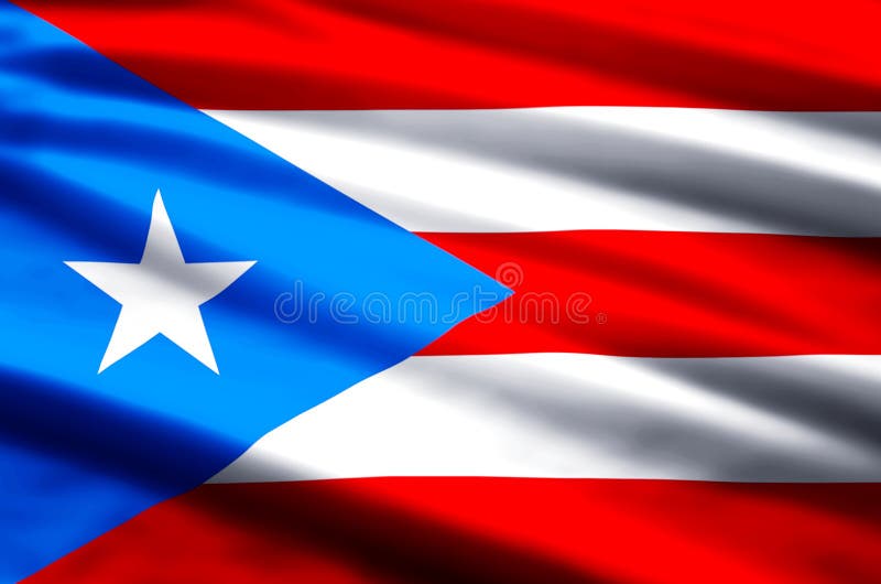 Ejemplo De La Bandera De Puerto Rico Stock de ilustración - Ilustración ...