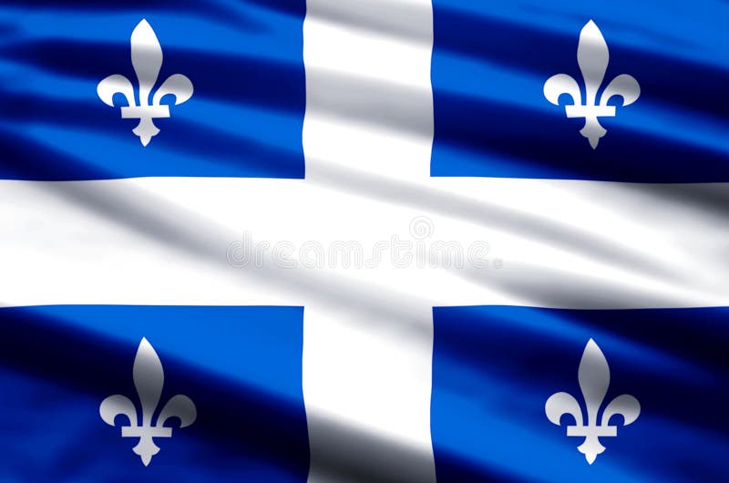 Ejemplo De La Bandera De Quebec Stock de ilustración - Ilustración de ...