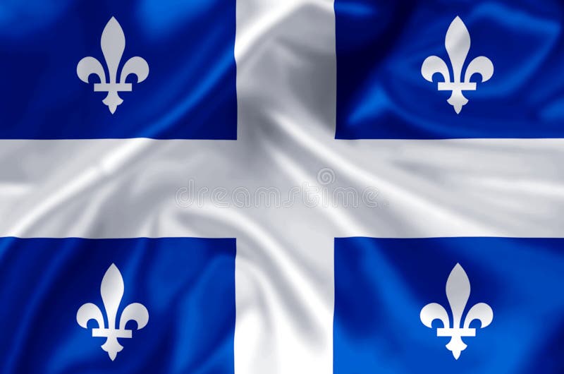 Ejemplo De La Bandera De Quebec Stock de ilustración - Ilustración de ...