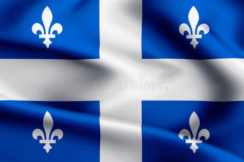 Ejemplo De La Bandera De Quebec Stock de ilustración - Ilustración de ...