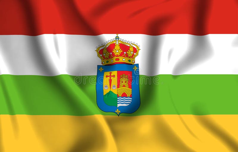 Ejemplo De La Bandera De La Rioja Stock de ilustración - Ilustración de ...