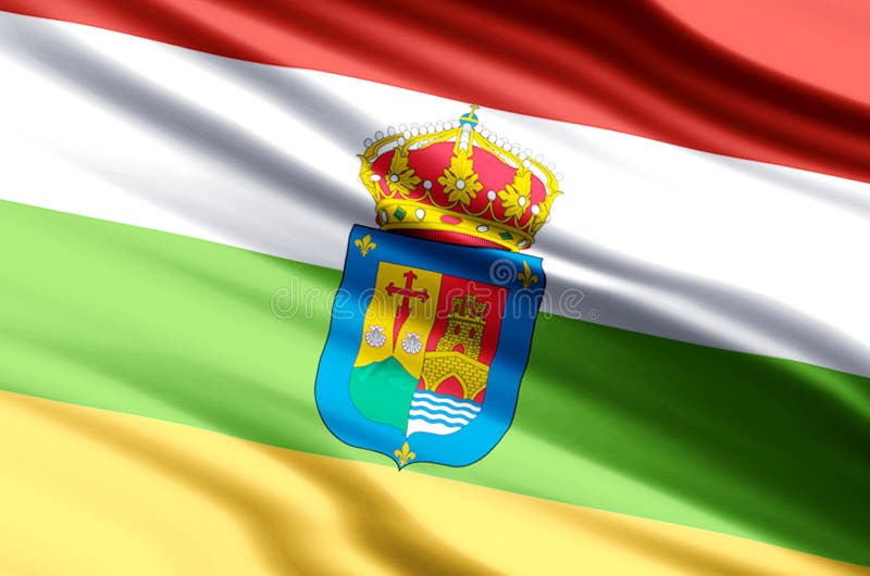 Ejemplo De La Bandera De La Rioja Stock de ilustración - Ilustración de ...