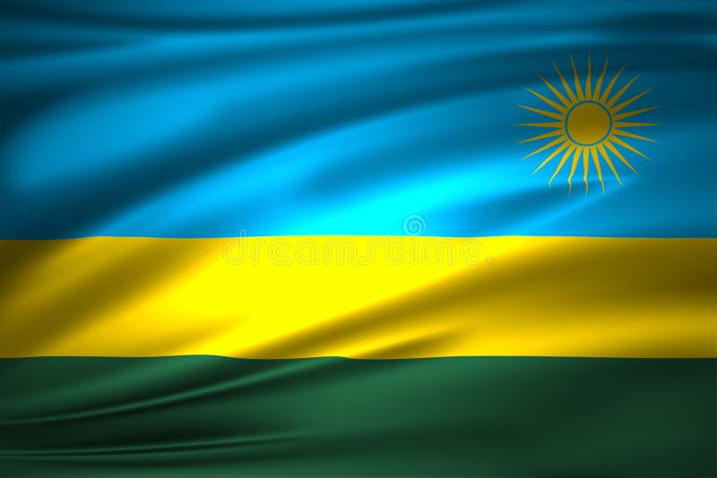 Ejemplo De La Bandera De Rwanda Stock de ilustración - Ilustración de ...