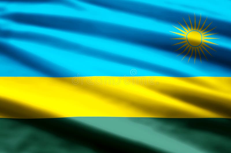 Ejemplo De La Bandera De Rwanda Stock de ilustración - Ilustración de ...