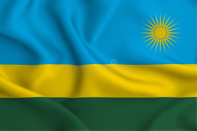 Ejemplo De La Bandera De Rwanda Stock de ilustración - Ilustración de ...