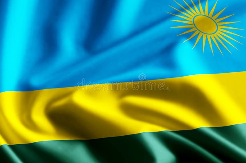 Ejemplo De La Bandera De Rwanda Stock de ilustración - Ilustración de ...