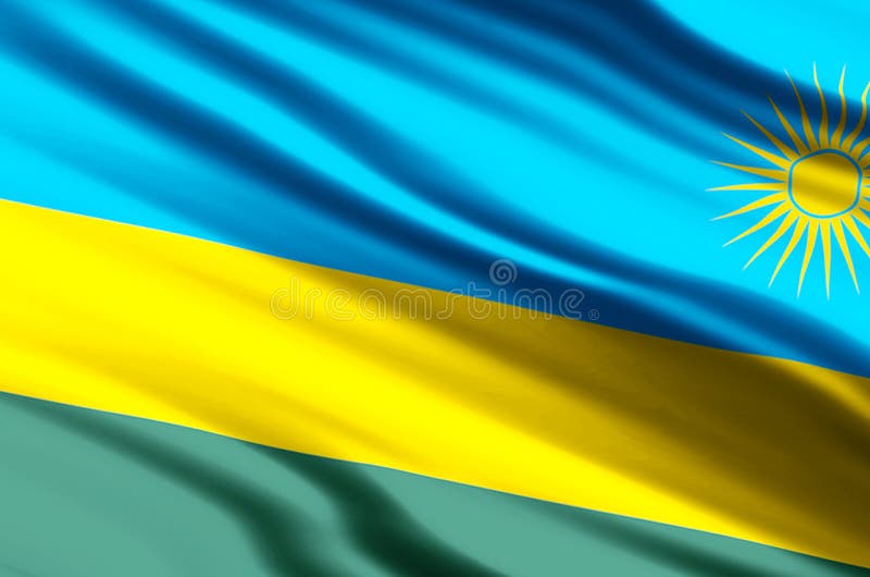 Ejemplo De La Bandera De Rwanda Stock de ilustración - Ilustración de ...
