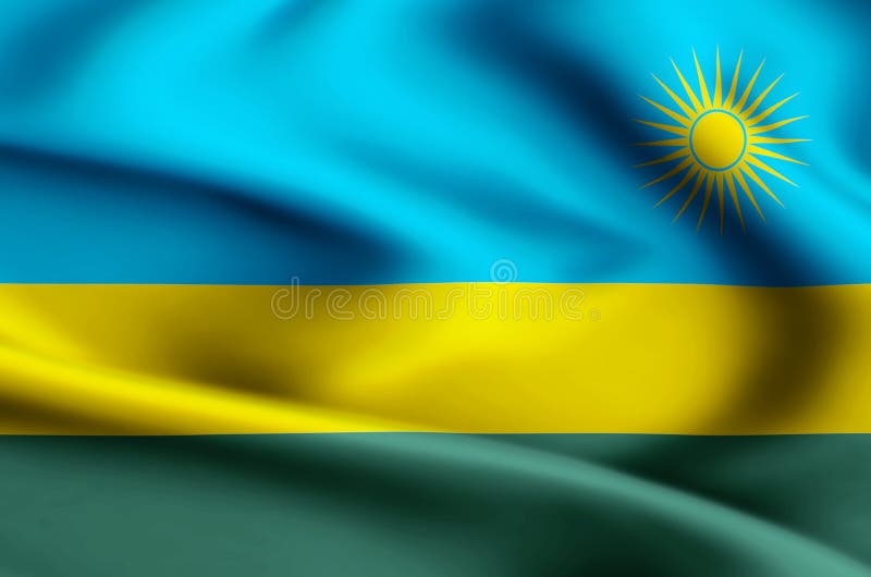 Ejemplo De La Bandera De Rwanda Stock de ilustración - Ilustración de ...