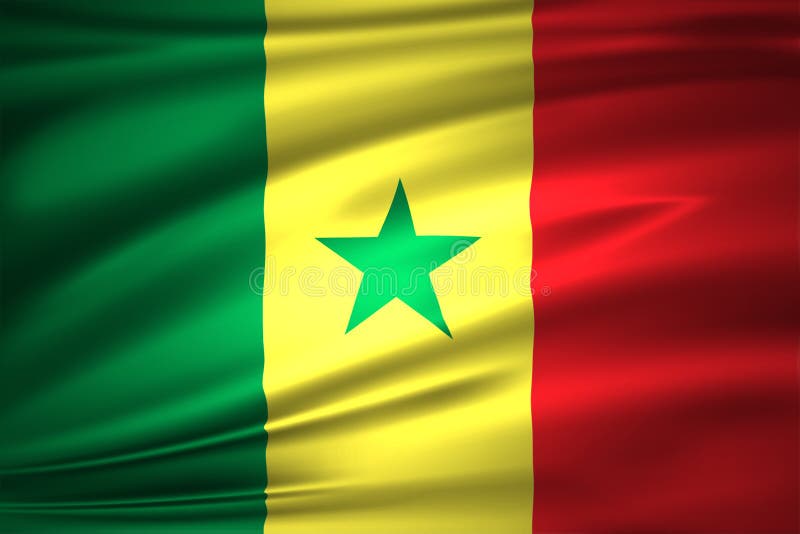 Ejemplo De La Bandera De Senegal Stock de ilustración - Ilustración de ...