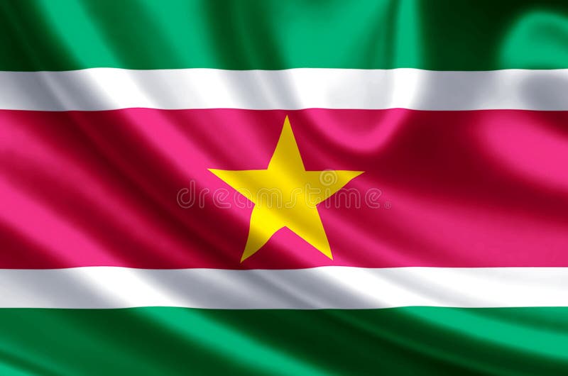 Ejemplo De La Bandera De Suriname Stock de ilustración - Ilustración de ...