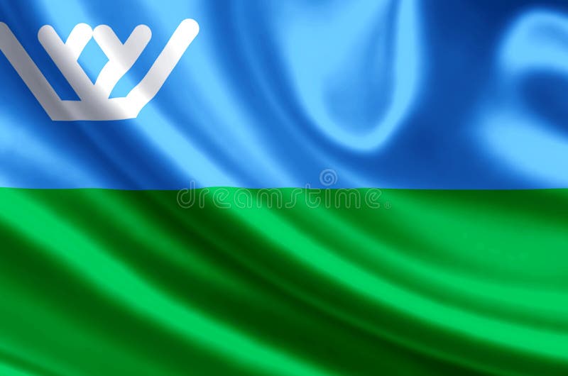 Ejemplo De La Bandera De Yugra Stock de ilustración - Ilustración de ...