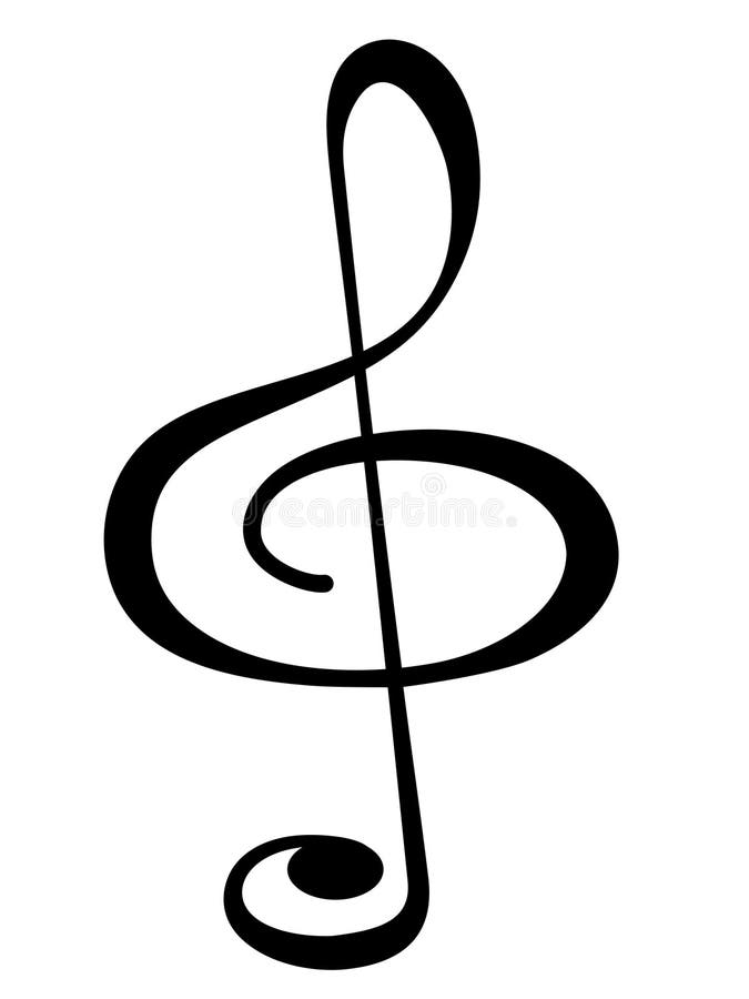 Ejemplo de la clave de sol ilustración del vector. Ilustración de ...