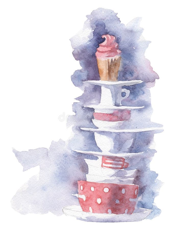 Ejemplo De La Comida De La Acuarela Stock de ilustración - Ilustración ...