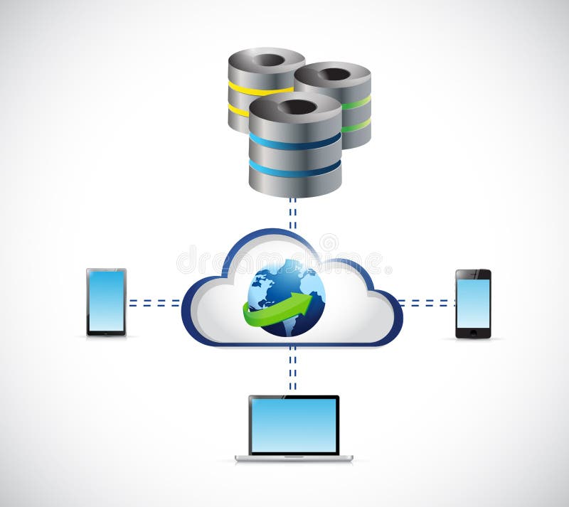 Garabatos Del Dibujo De La Red De Los Servidores Stock de ilustración ...