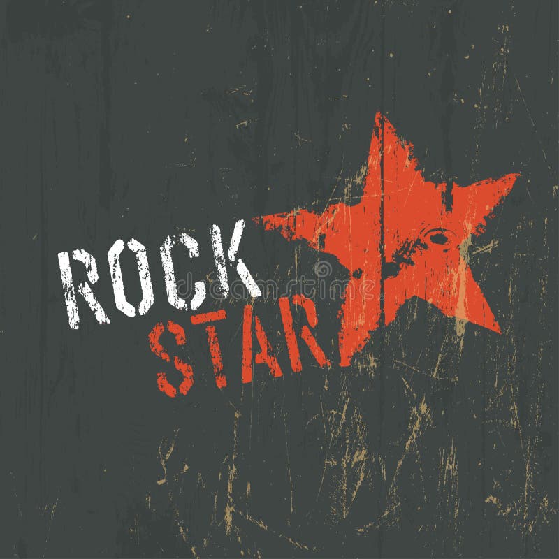 Ejemplo De La Estrella Del Rock Vector Stock de ilustración ...
