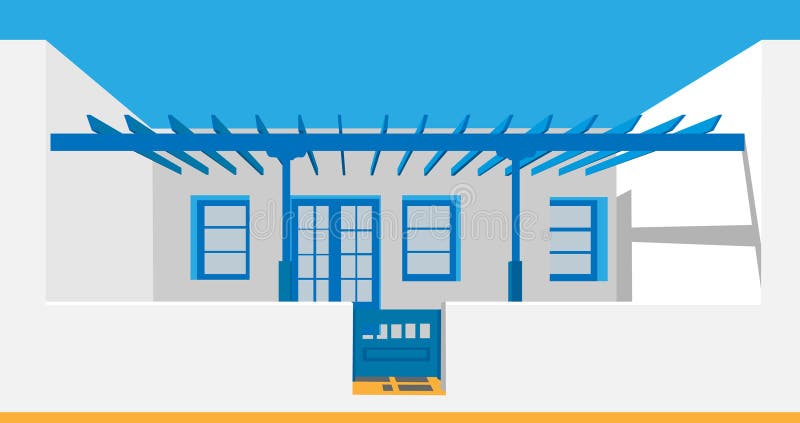 Ejemplo De La Fachada De La Casa Del Vector Ilustración del Vector ...