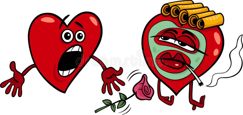 Corazón Asustado De La Historieta Ilustración del Vector - Ilustración ...