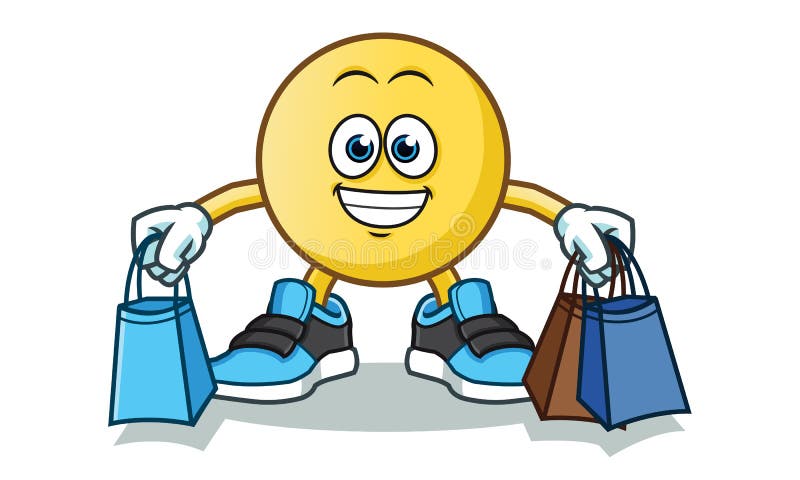 Emoticon de las compras ilustración del vector. Ilustración de compra ...