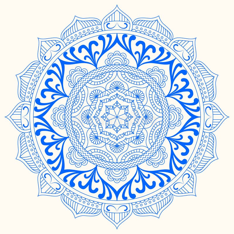 Ejemplo De La Mandala Del Vector Ilustración del Vector - Ilustración ...
