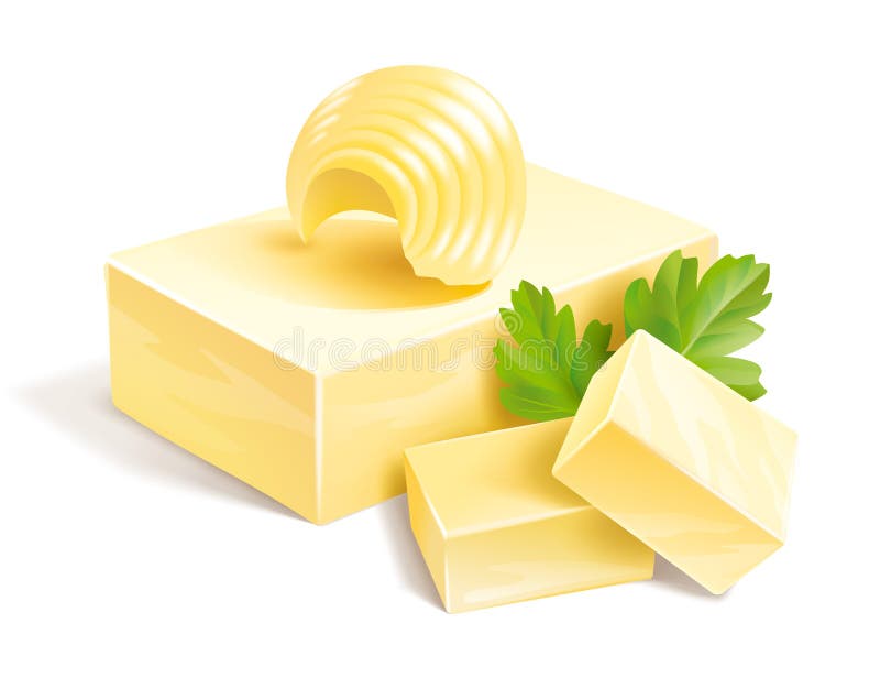 Ejemplo de la mantequilla ilustración del vector. Ilustración de leche ...