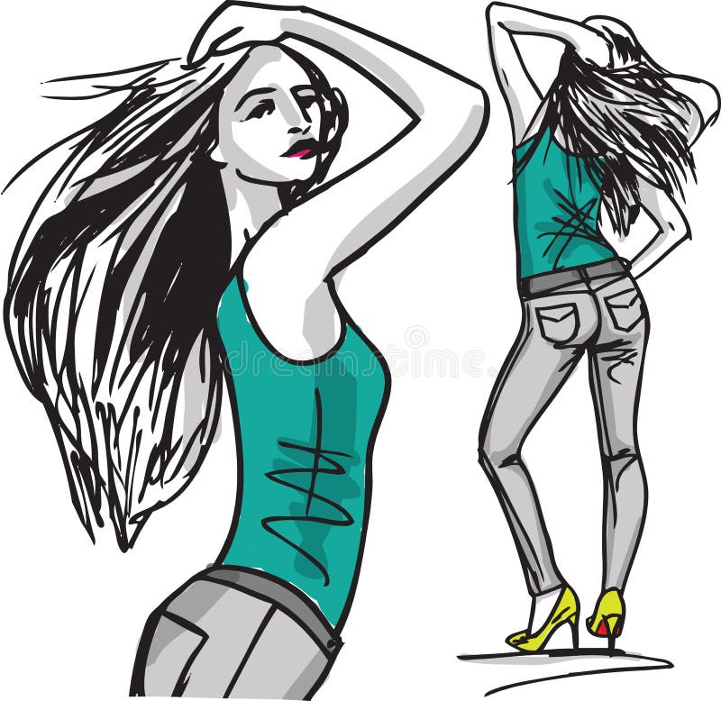 Ilustración De La Mujer De La Manera. Ilustración del Vector ...