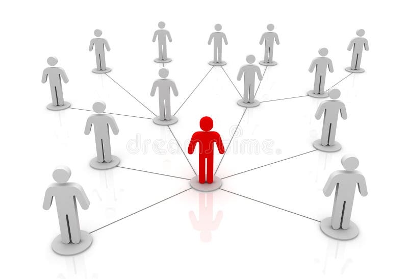 Ejemplo De Las Conexiones De Red De La Gente 3d Stock de ilustración ...