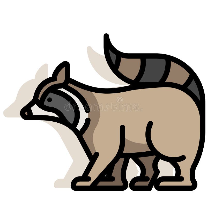 Ejemplo De LineColor Del Mapache Ilustración del Vector - Ilustración ...