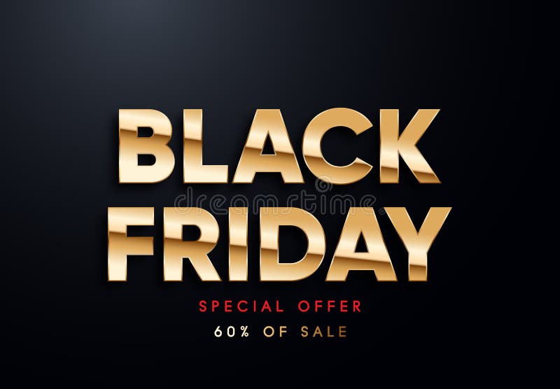 Ejemplo De Plata Del Vector De Las Letras De Black Friday Ilustración ...