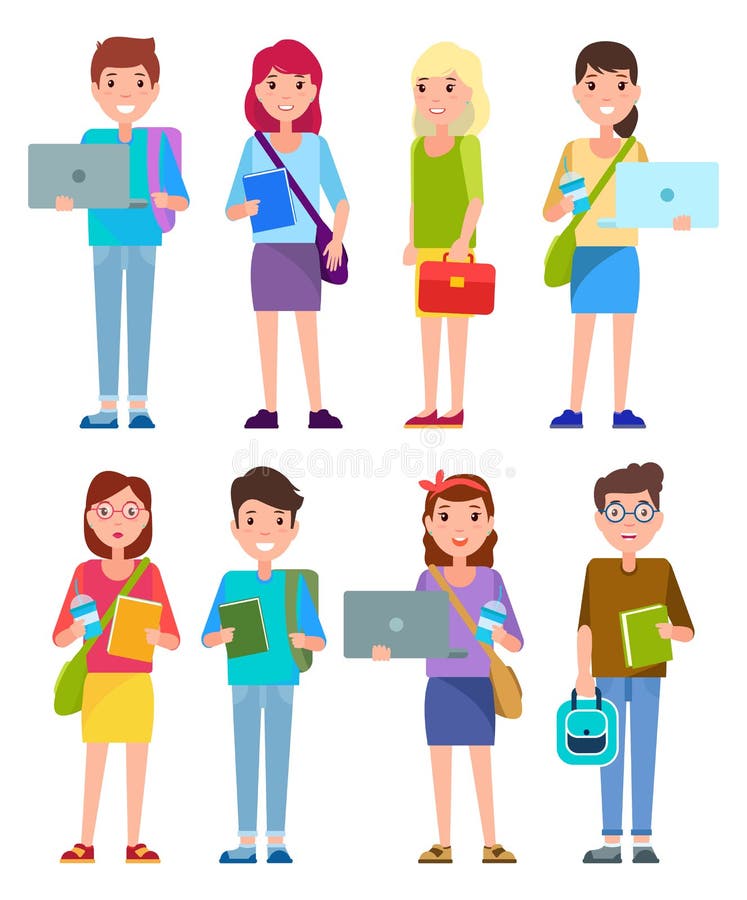 Ejemplo De Teenagers Collection Vector Del Estudiante Ilustración del ... Ejemplo De Teenagers Collection Vector Del Estudiante Ilustración del ...