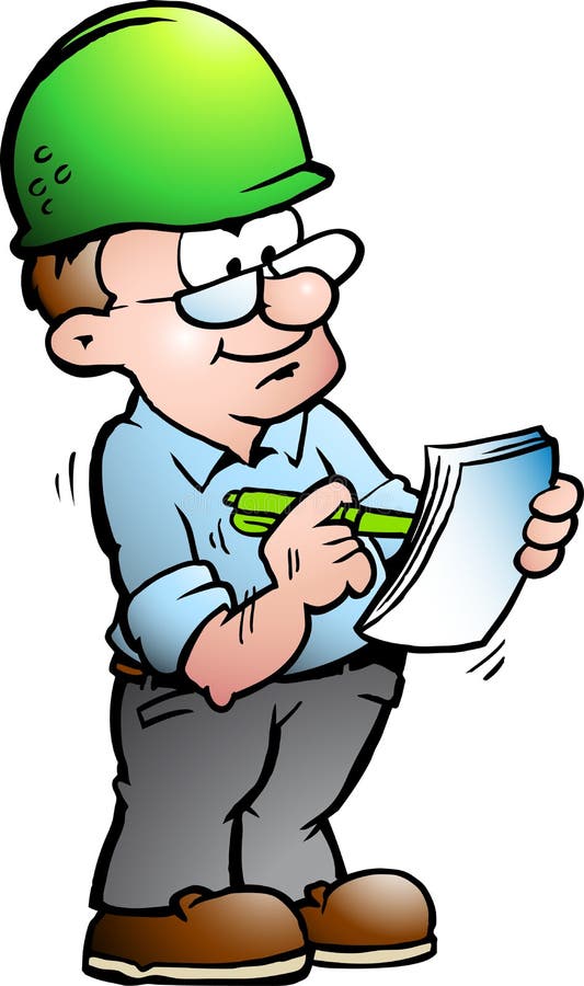 Silueta Del Encargado De La Construcción Con Cargo Ilustración del ...