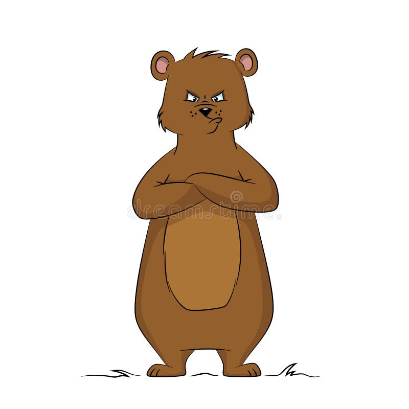 Dibujo De Oso Enojado Manta De Sherpa Esponjosa De Dibujos Animados De