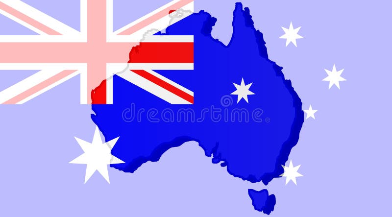 Icono Australiano De La Estrella De La Forma De La Bandera Stock de ...