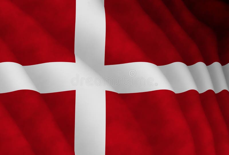 Ejemplo De Una Bandera Danesa Stock de ilustración - Ilustración de ...