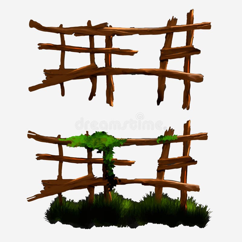 Ejemplo De Una Cerca De Madera Ilustración del Vector - Ilustración de ...